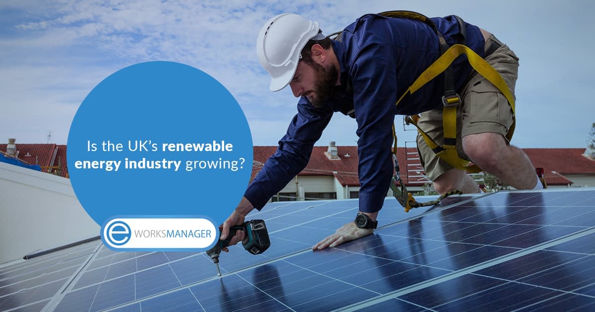 Is the UK's renewable energy industry growing?